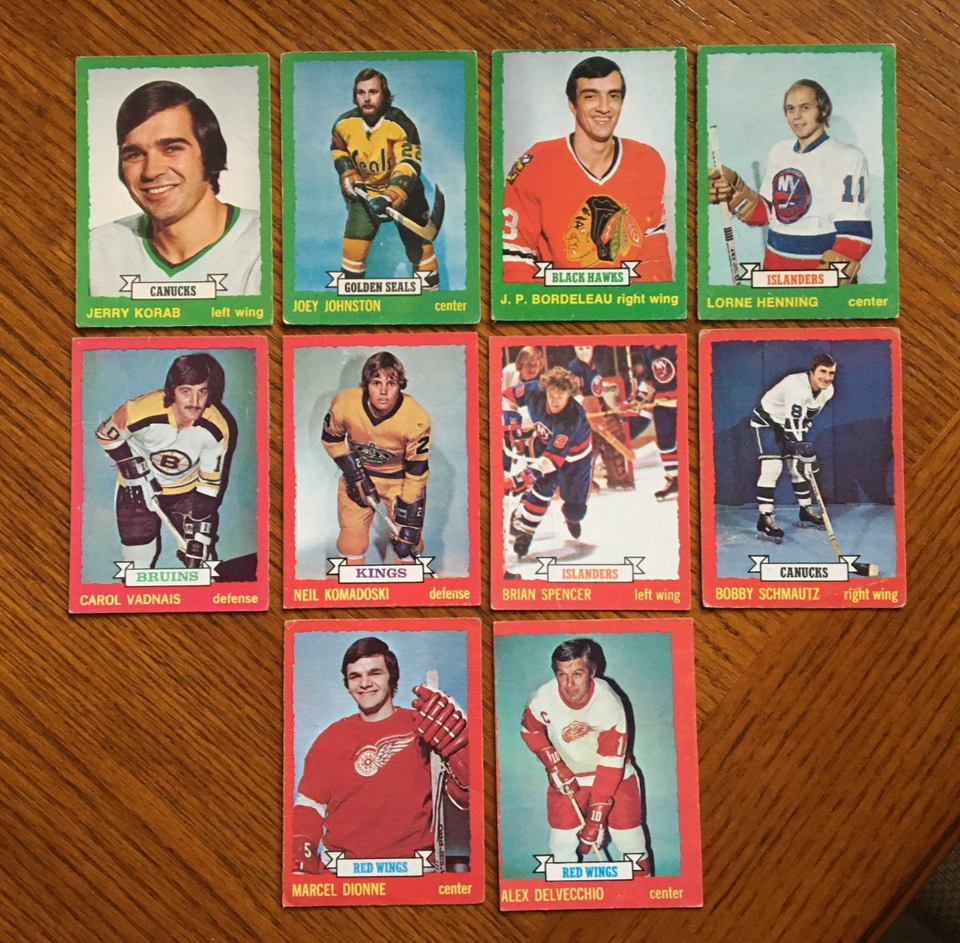 1973-74 O-Pee-Chee HOCKEY CARD LOT, 21 LOWER GRADE CARDS. | eBay