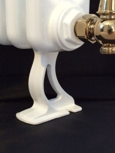 Column Radiator Support Feet WHITE for Cast Iron Traditional 100 mm ...