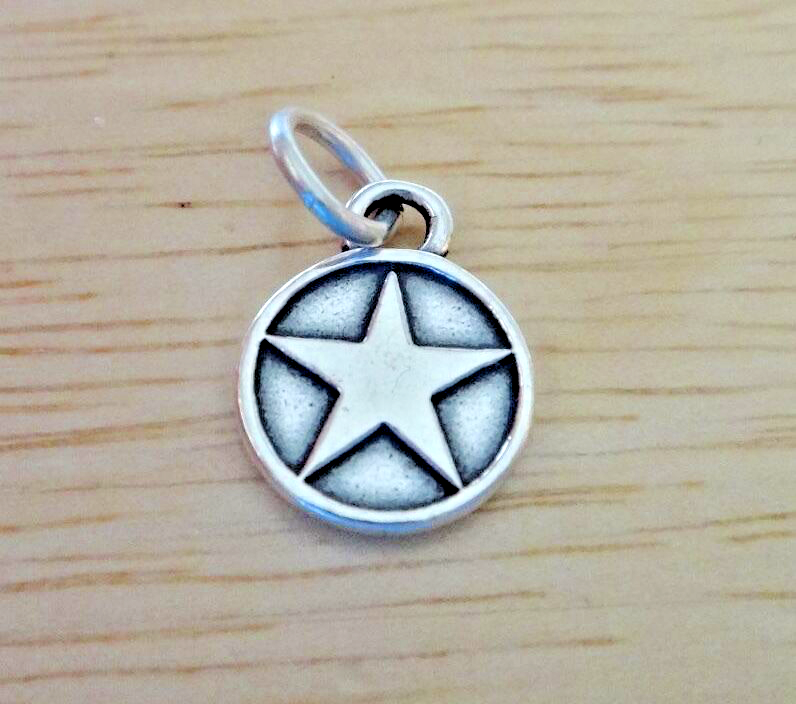 Sterling Silver 10mm US United States Army Star Seal Medal Military ...