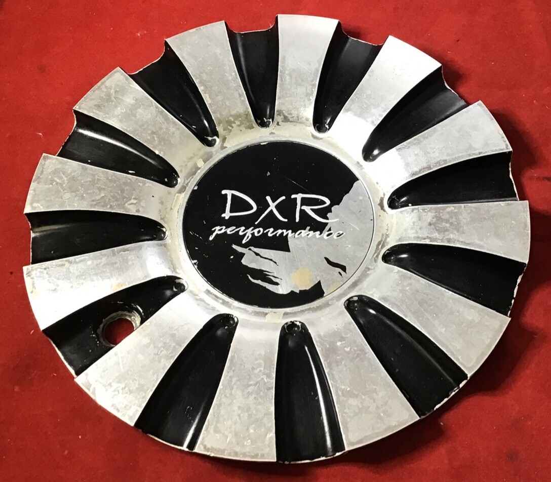 ONE USED DXR Performance 375L155 Custom Wheel Center Cap Chrome/Black ...