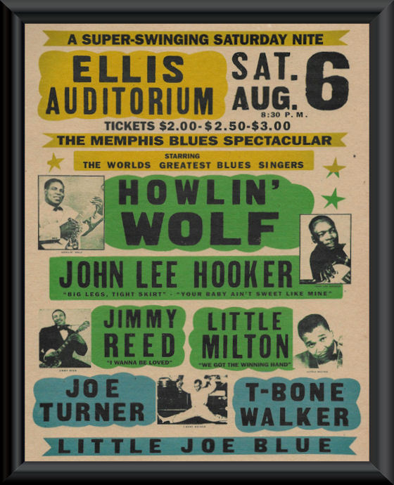 Howlin' Wolf, John Lee Hooker Concert Poster Reprint On Old Paper *042 ...