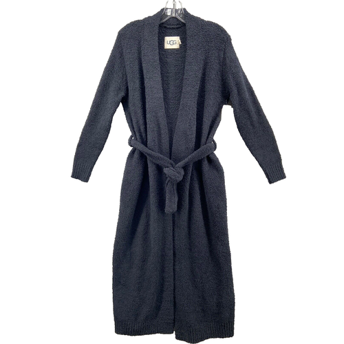 UGG Lenny Sherpa Lounge Robe Womens X-Small Obsidian Soft Tie Bath ...