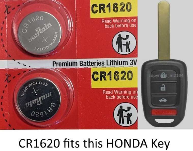 Remote Key Fob Replacement Battery - Fits HONDA Combo Key- Murata ...
