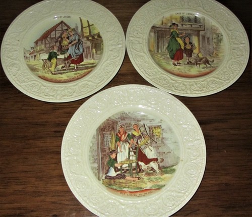 LOT OF 3 CRIES OF LONDON 9" CROWN DEVON PLATES FROM ENGLAND | eBay