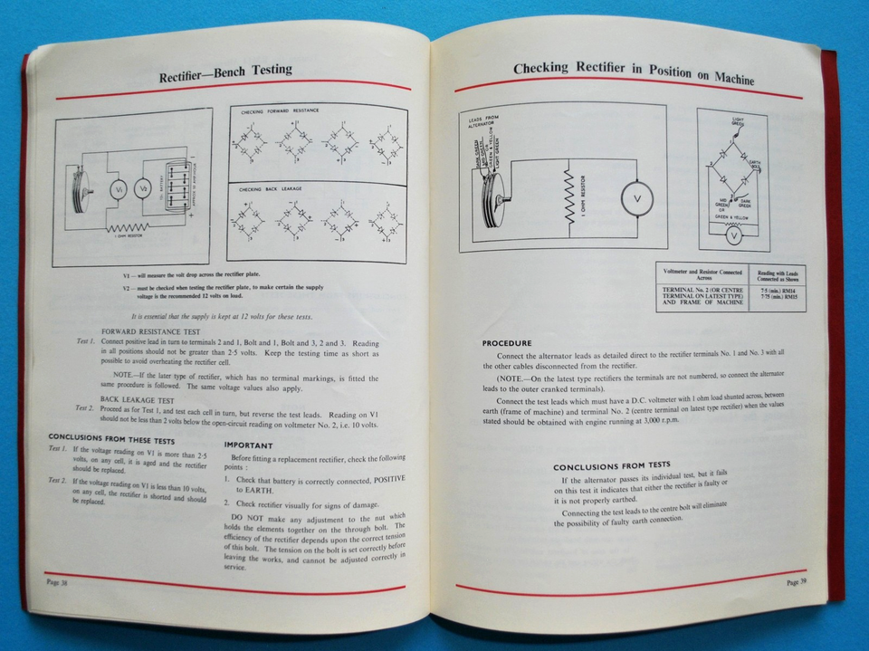 1950s-60s Lucas Electrical Service Manual Motorcycle Book BSA Triumph ...