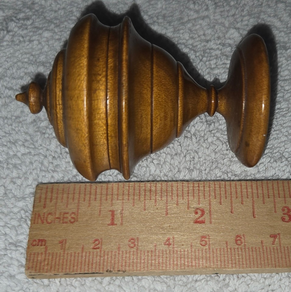 Turned Wood Lidded Spice Holder, Pedestal Treen Jar, 7cm Peasewear ...