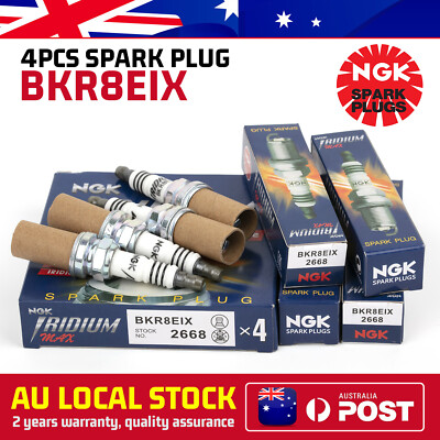 Set of 4 Genuine NGK 2668 - Iridium IX Spark Plugs BKR8EIX | eBay Australia