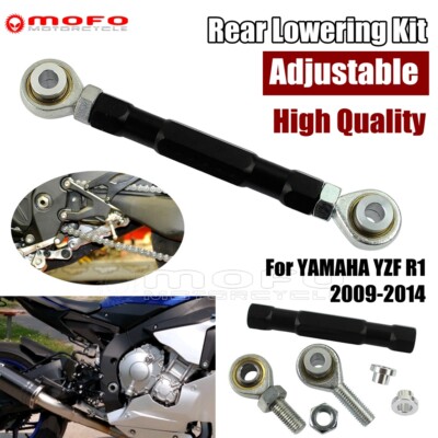 Motorcycle Black Adjustable Rear Lowering Kit For Yamaha YZF R1 YZFR1 ...