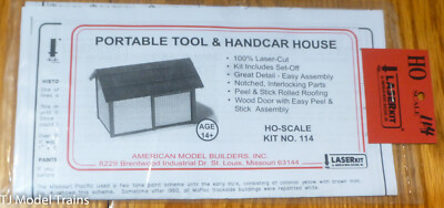 American Model Builders, Inc HO #114 Portable Tool & Handcar House (Kit ...