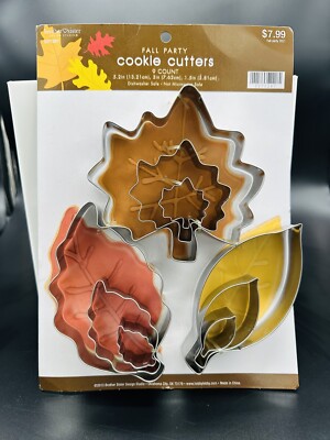 Fall Party Leaf Cookie Cutter Set 9 Pieces Baking Bakeware Design ...