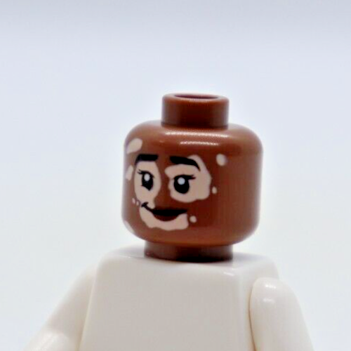 HEAD -DUAL BROWN Female Vitiligo lips grin smile 21337 LEGO® Minifigure ...