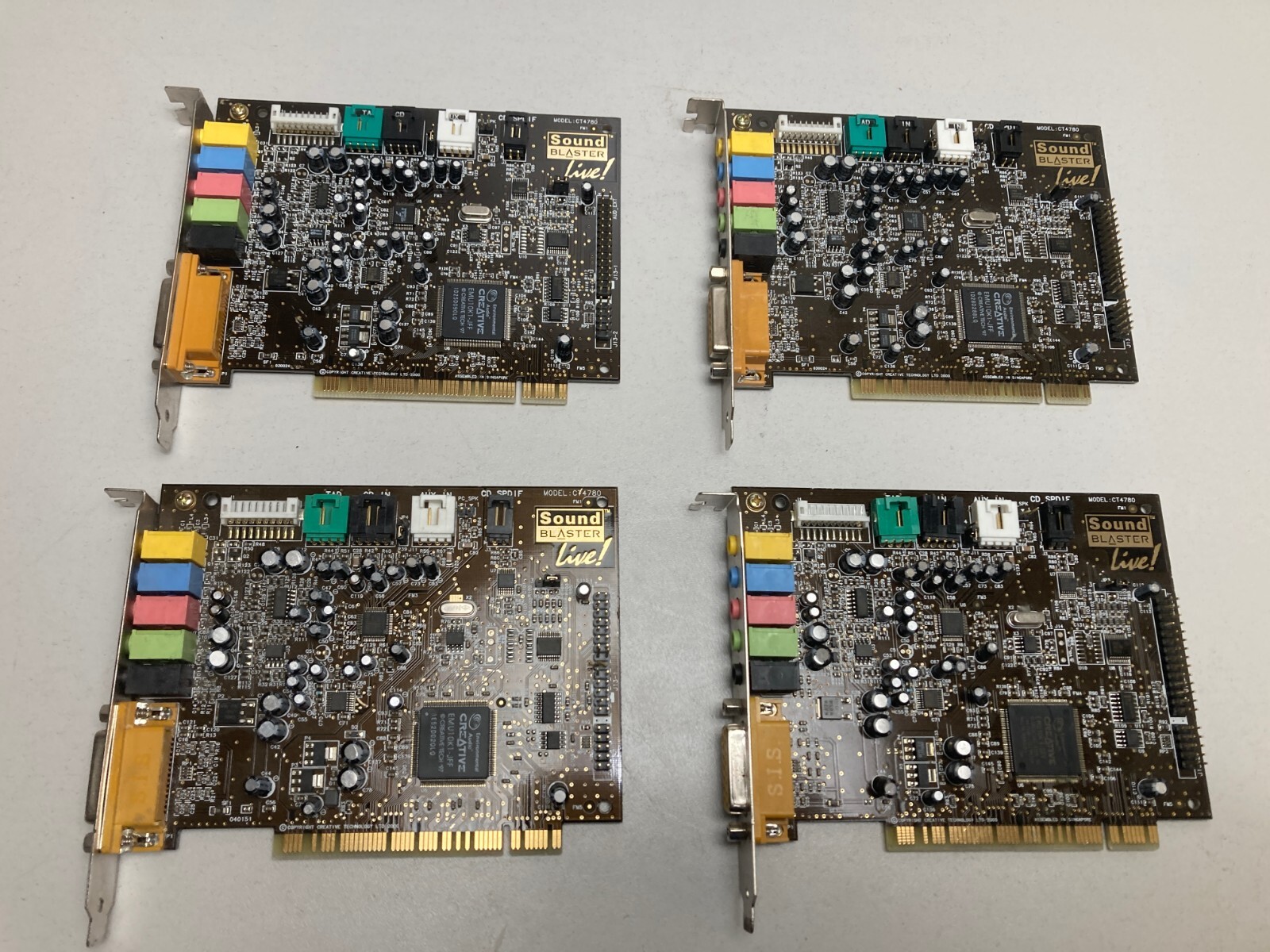 (Lot of 4) Sound Blaster Live! CT4780 PCi Sound cards for Windows 95/98 ...