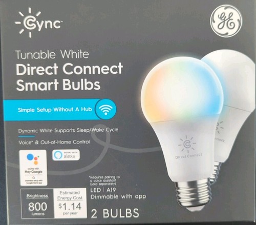 GE CYNC Smart LED Light Bulbs Full Color Bluetooth, Wi-Fi Enabled Alexa ...