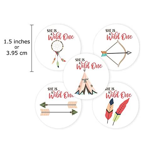 She is a Wild One Sticker Labels by Adore By Nat - Tribal Boho Girl ...
