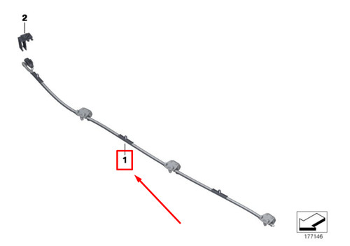 BMW 5 F07 WINDSCREEN WASHER SYSTEM CHAIN NOZZLE 61677196950 7196950 NO ...