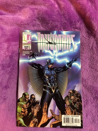 inhumans 3 jae lee signed COA marvel knights comics book movie black ...