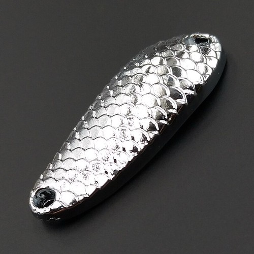 10PCS Spoon Fishing Lures Scale Pattern River Stream Freshwater Bass ...