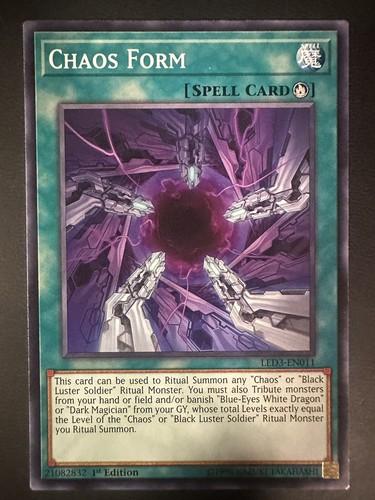 CHAOS FORM - LED3-EN011 - YuGiOh! Card - COMMON - 1st Edition - NM | eBay
