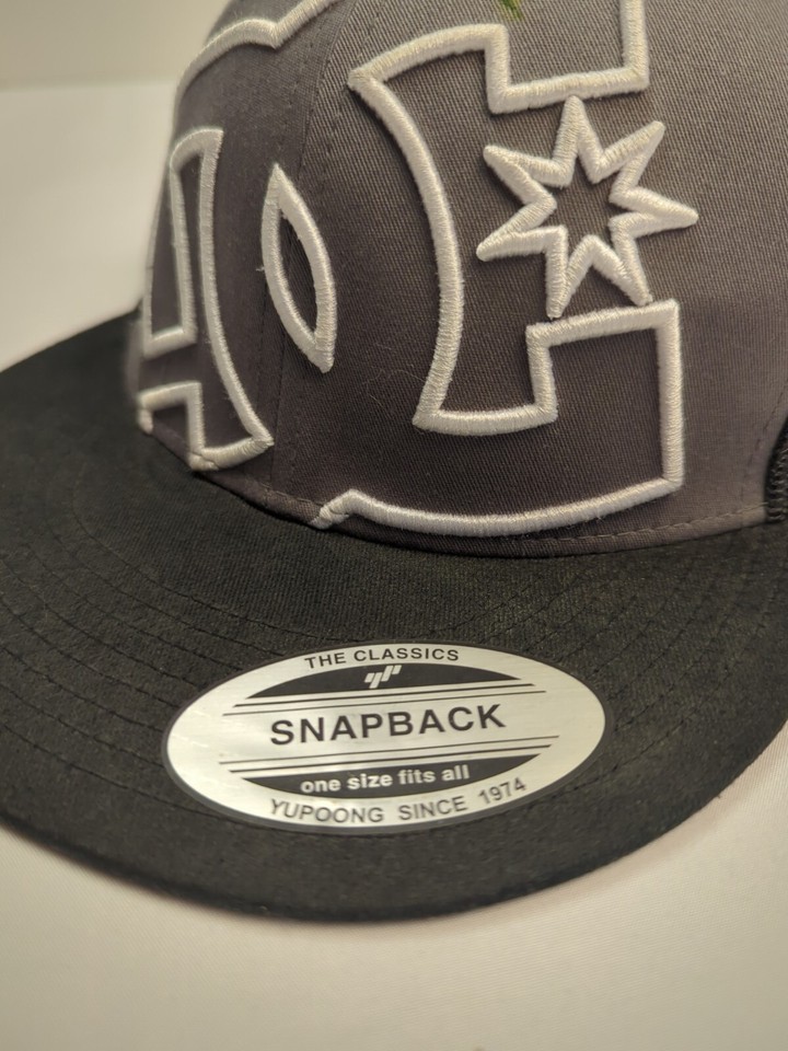 Brand New DC Skateboards Hat New ERA Snapback Gray Black Big Logo | eBay