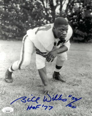 Bill Willis signed Cleveland Browns Vintage B&W 8X10 Photo #30/60 HOF ...