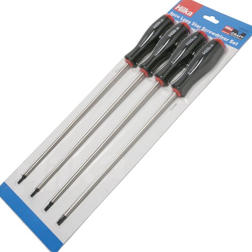 Hilka Torx Star Screwdriver Set Extra Long Reach T15 T20 T25 T30 TORX ...