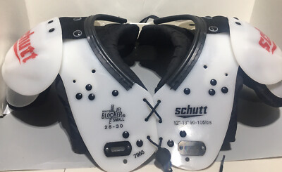 SCHUTT JR BLOCKER Small 28-30 12" - 13" 90-105 FOOTBALL SHOULDER PADS ...