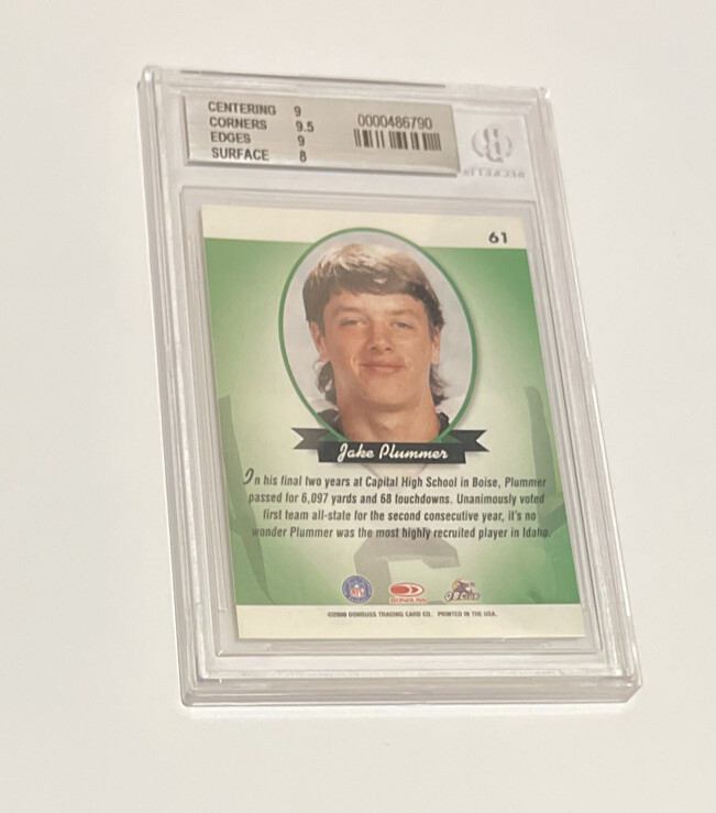 Jake Plummer, 2000 Donruss Pref. Football card, High School, Beckett ...
