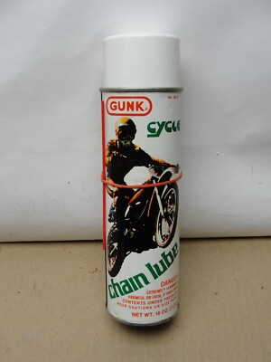 (1) NOS Vintage Gunk Brand Motorcycle Chain Lube 16 oz. Aerosol Cans ...