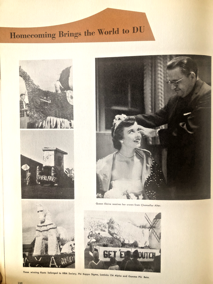 Vintage 1957 University of Denver Yearbook The Kynewisbok Ernie Pitts ...