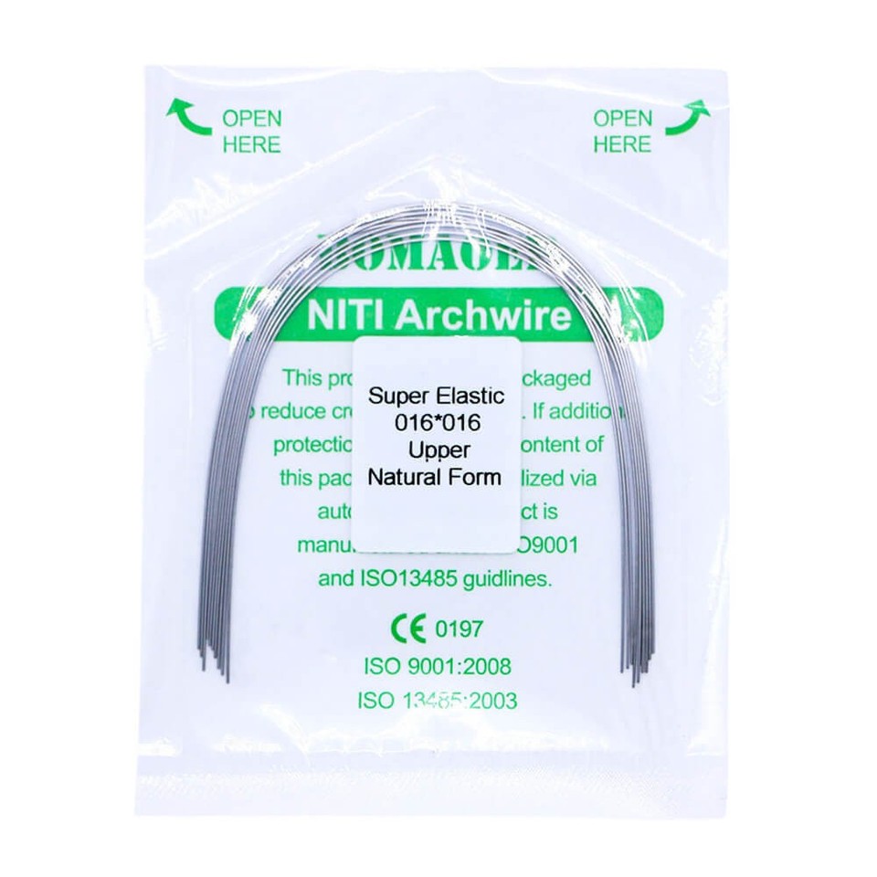 30×Dental Ortho Super Elastic Niti Rectangular Arch Wire Natural 16×16 ...