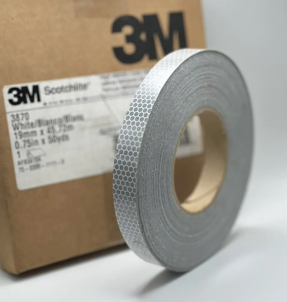 3M Scotchlite 3870 High Intensity Reflective Tape White .75 in x 50 yd ...