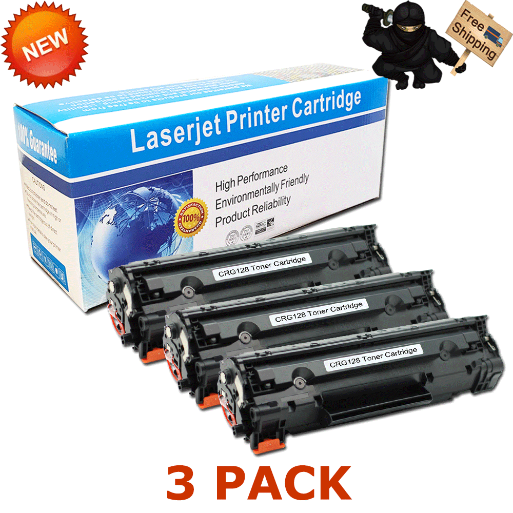3 Pack CRG-128 Toner Cartridge For Canon 128 ImageClass MF4412 MF4420n ...