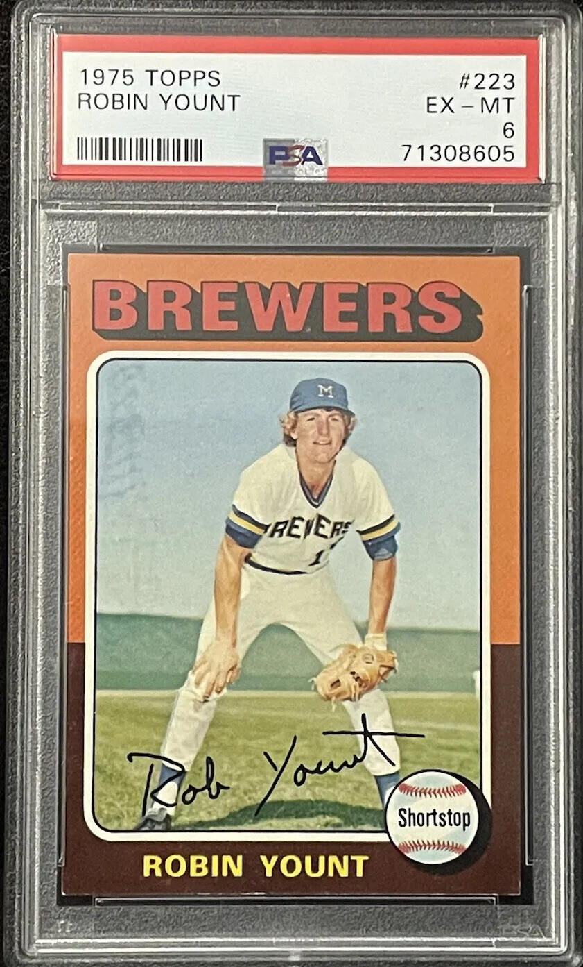 1975 topps Robin Yount Rookie Card #223 PSA 6 | eBay