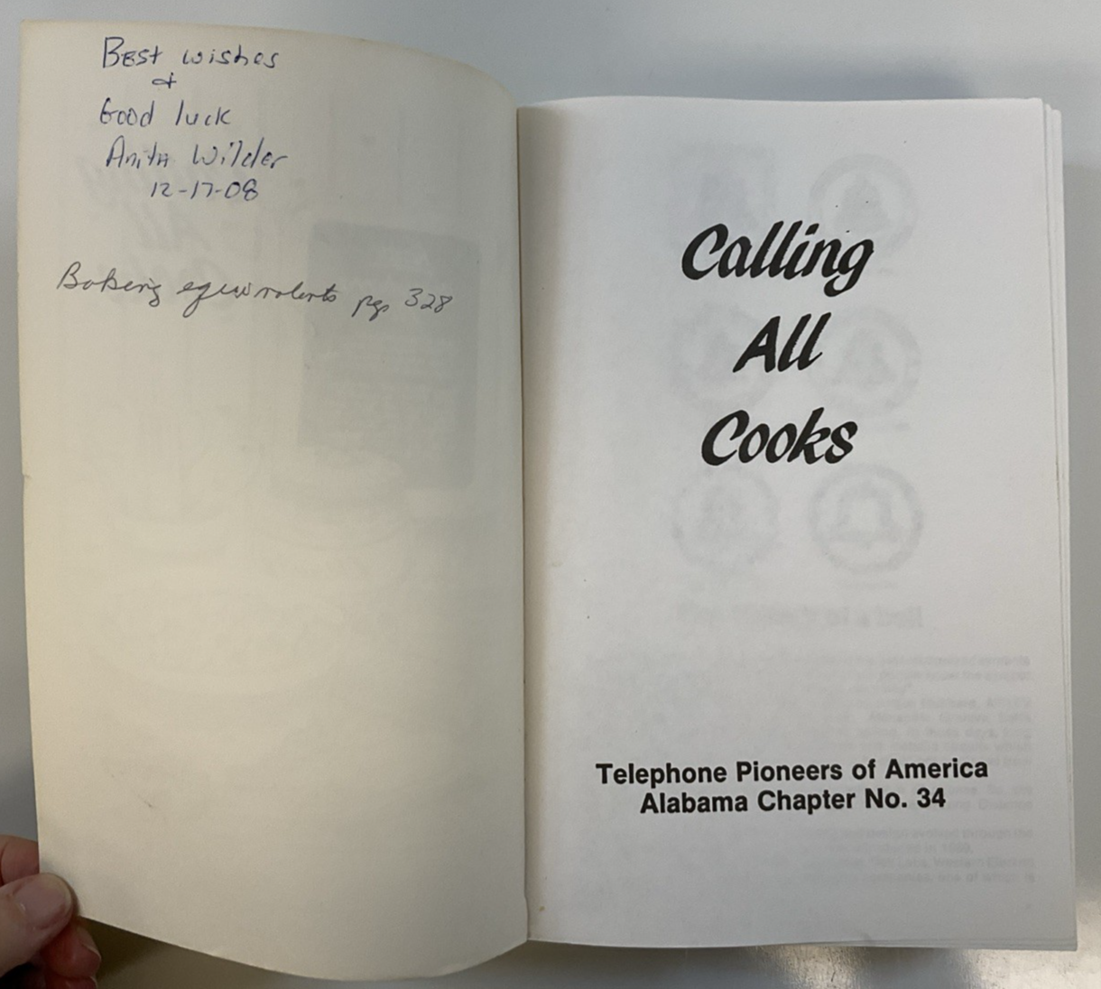 Calling All Cooks by Telephone Pioneers of America Alabama Chapter #34 ...