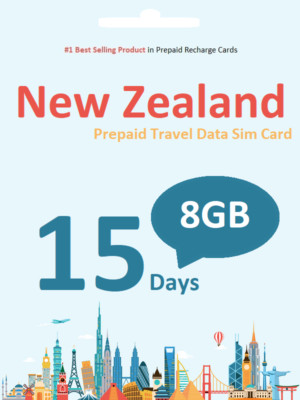 New Zealand Travel - 15 days 8GB Vodafone NZ Prepaid data SIM card 4G ...