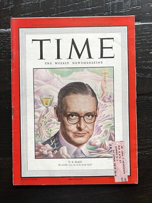 1950 Time Magazine ~ T. S. Elliot Cover ~ NICE! | eBay