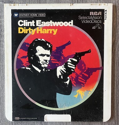 Vtg 1980s CED Video Disc Dirty Harry Eastwood RCA Selectavision Movie ...