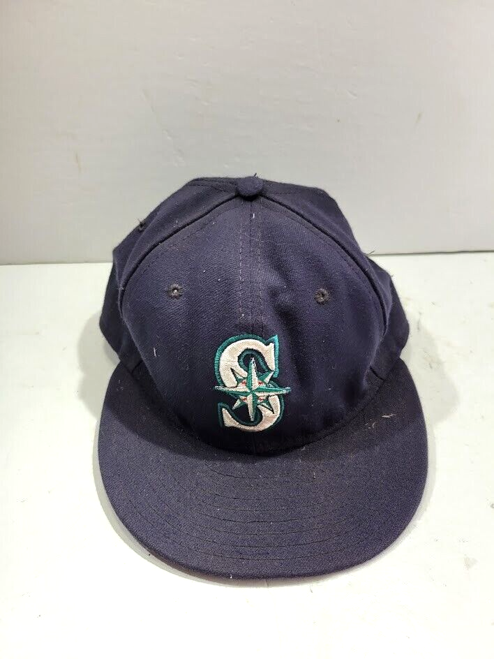 Seattle Mariners Hat Cap Mens Fitted 7 1/8 Blue MLB Baseball New Era | eBay