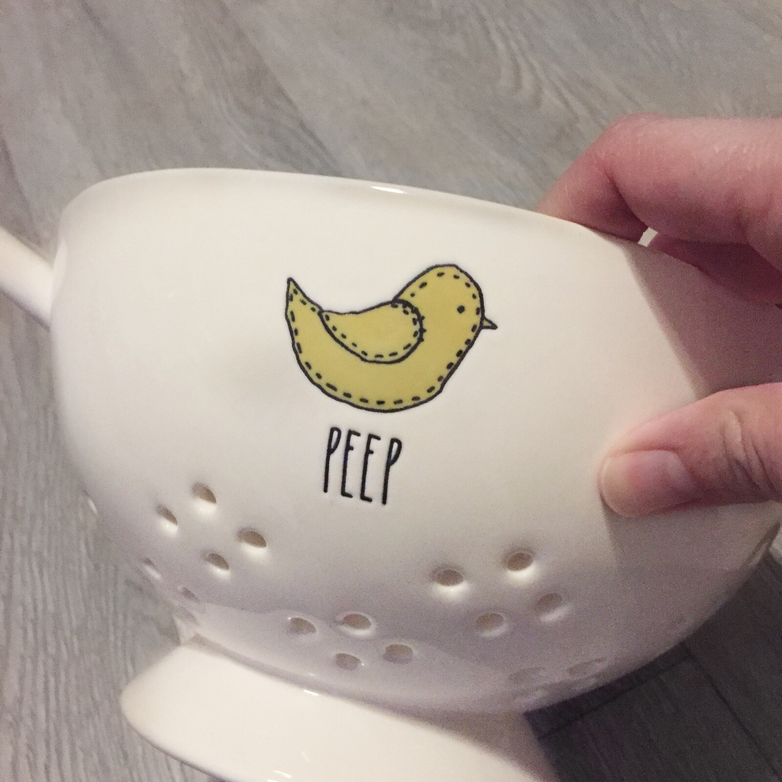 NEW Rae Dunn Easter Ceramic Strainer Colander Kitchen Tools Baby Chick ...