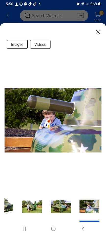 Dazmers Inflatable Army Tank - Inflatable Military Battle Tank for Nerf ...