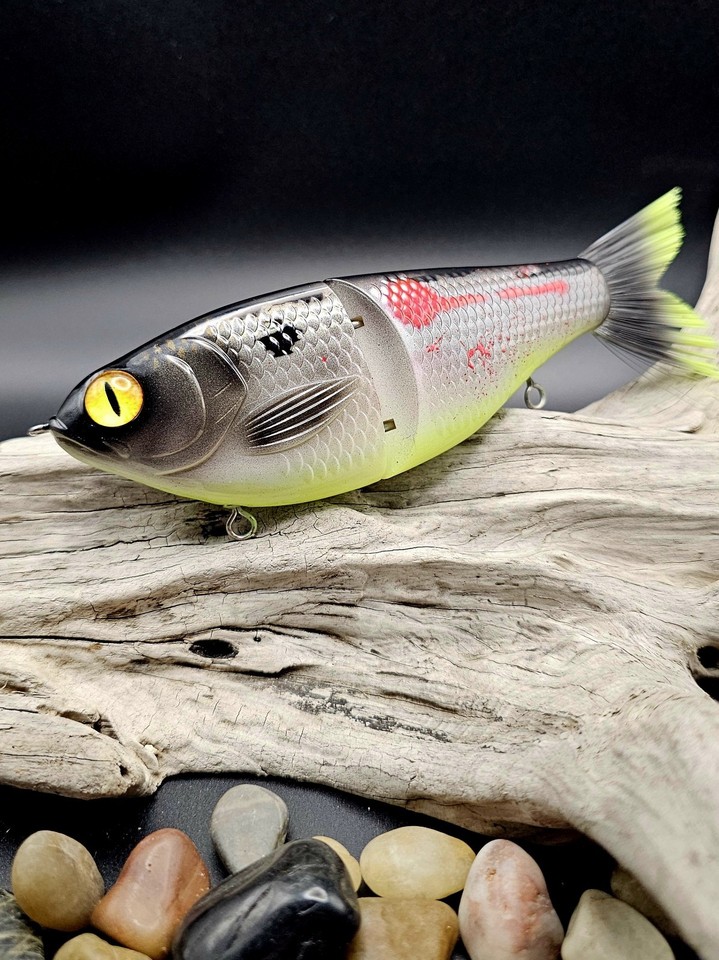 7 Inch Swimbait Glide Bait Custom Painted, Slow Sink Muskie Bass ...