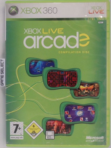 Xbox Live Arcade Compilation Disc 360 PAC-MAN UNO Luxor 2 Boom Rocket ...
