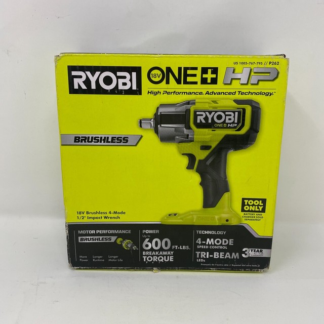 Ryobi P262 ONE+ HP Brushless Impact Wrench for sale online | eBay