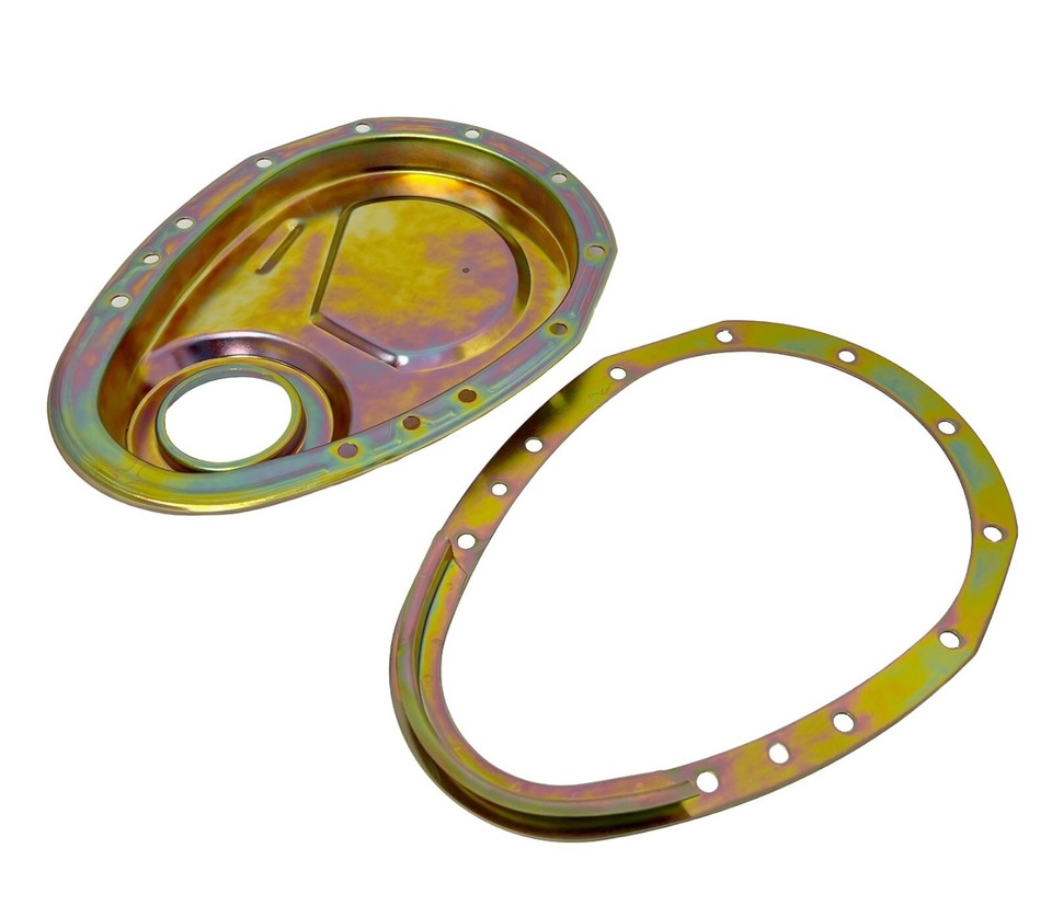 SB Chevy 2 Piece Timing Chain Cover Kit V8 SBC 283 327 350 383 400 V8 ...