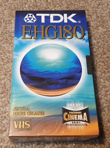 TDK VHS Video Tape EHG180 3 h Extra High Grade HiFi Performance Sealed ...