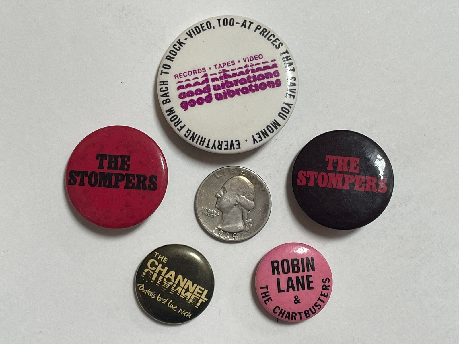 Lot of 5 Vintage 1980’s BOSTON Rock Music Scene Pins - THE STOMPERS ...