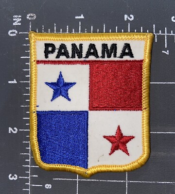 Panama National Country Flag Patch Shield Crest Ensign Canal Central ...
