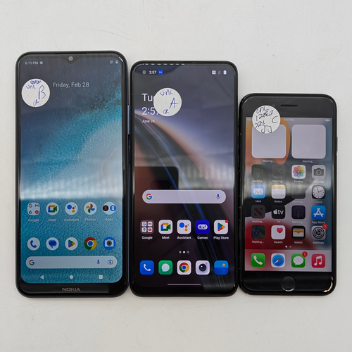 Assorted Apple, Nokia & More Phones (TA-1515, GN2200, A1660) UNLOCKED ...