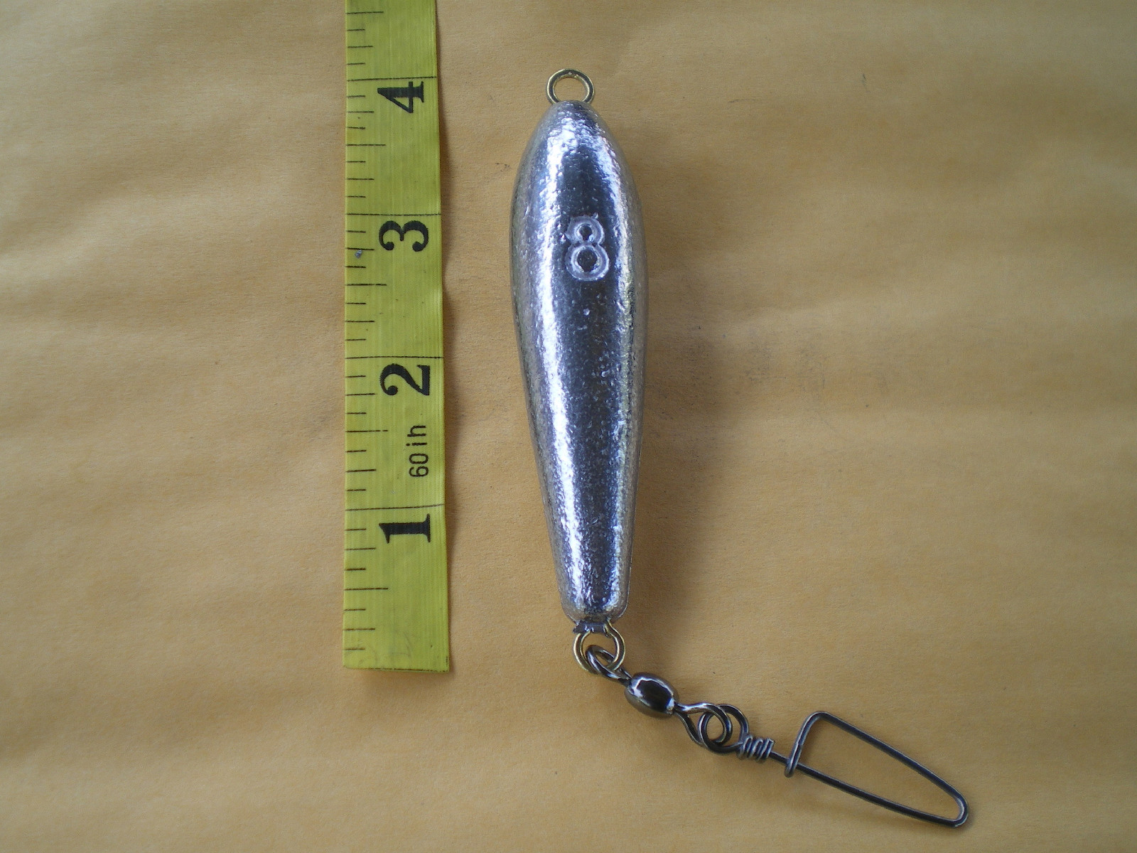 10 PCS. IN LINE TROLLING SINKER 8 OZ.W/S.S. WIRE THROUGH/#1/0 COASTLOCK ...