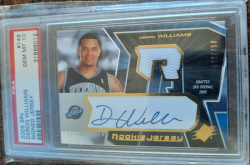2006 SPX-ROOKIE JERSEY-DERON WILLIAMS ROOKIE AUTO-PSA 10-GEM MINT-/750 ...